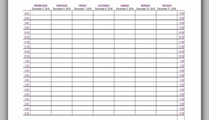 6+ Free Shower Schedule Template for Better Hygiene and Productivity ...