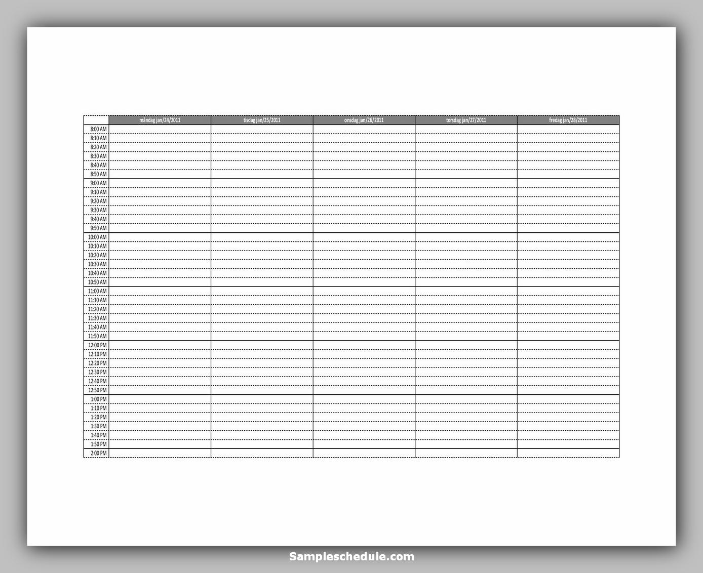 10 Best Appointment Schedule Template