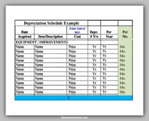 27+ Sample Depreciation Schedule - sample schedule