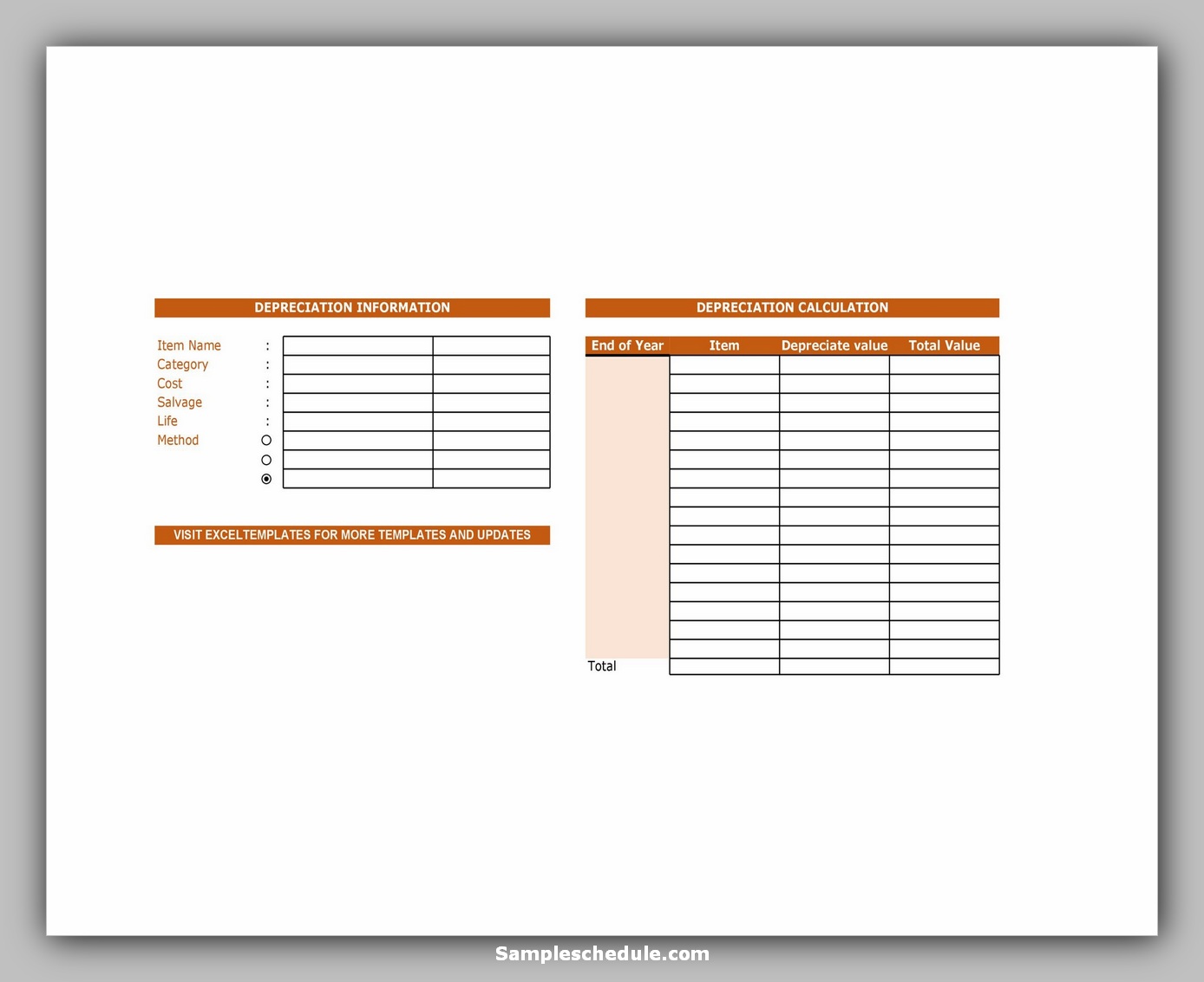 27+ Sample Depreciation Schedule – sample schedule