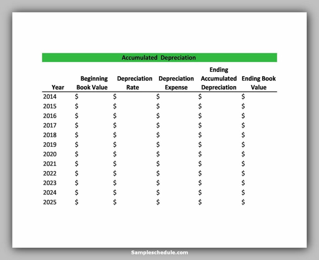 27 Sample Depreciation Schedule Sample Schedule