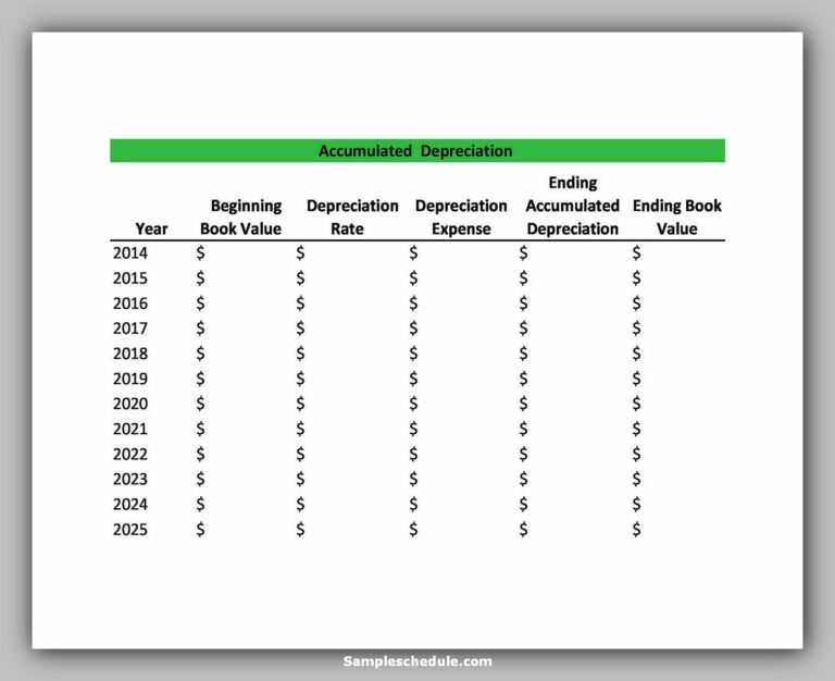 27+ Sample Depreciation Schedule - sample schedule