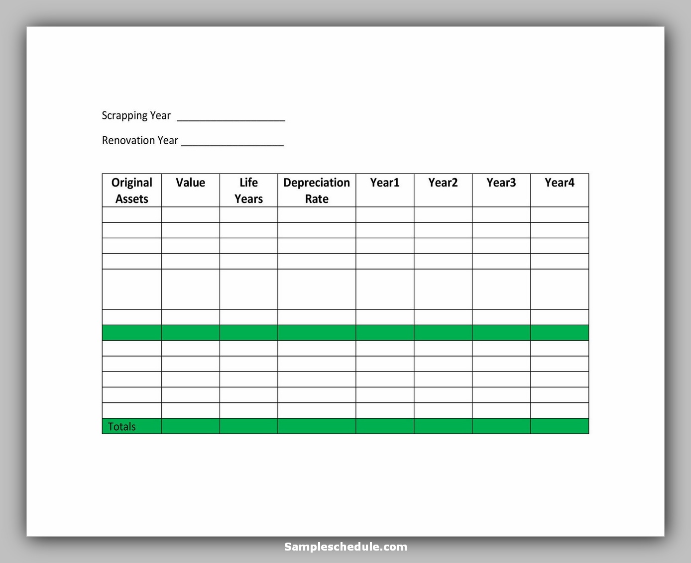 27+ Sample Depreciation Schedule – sample schedule