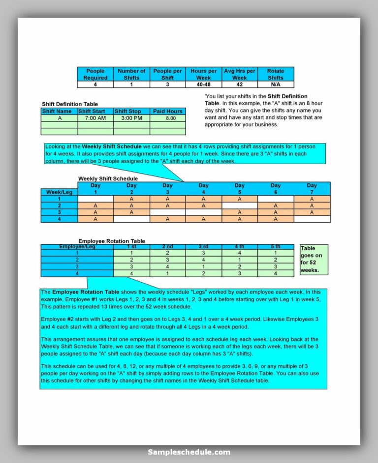 20 DuPont Shift Schedule Free – sample schedule