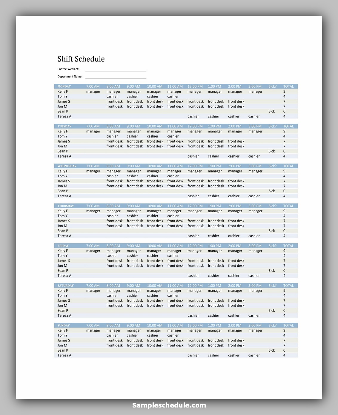 20 DuPont Shift Schedule Free - sample schedule
