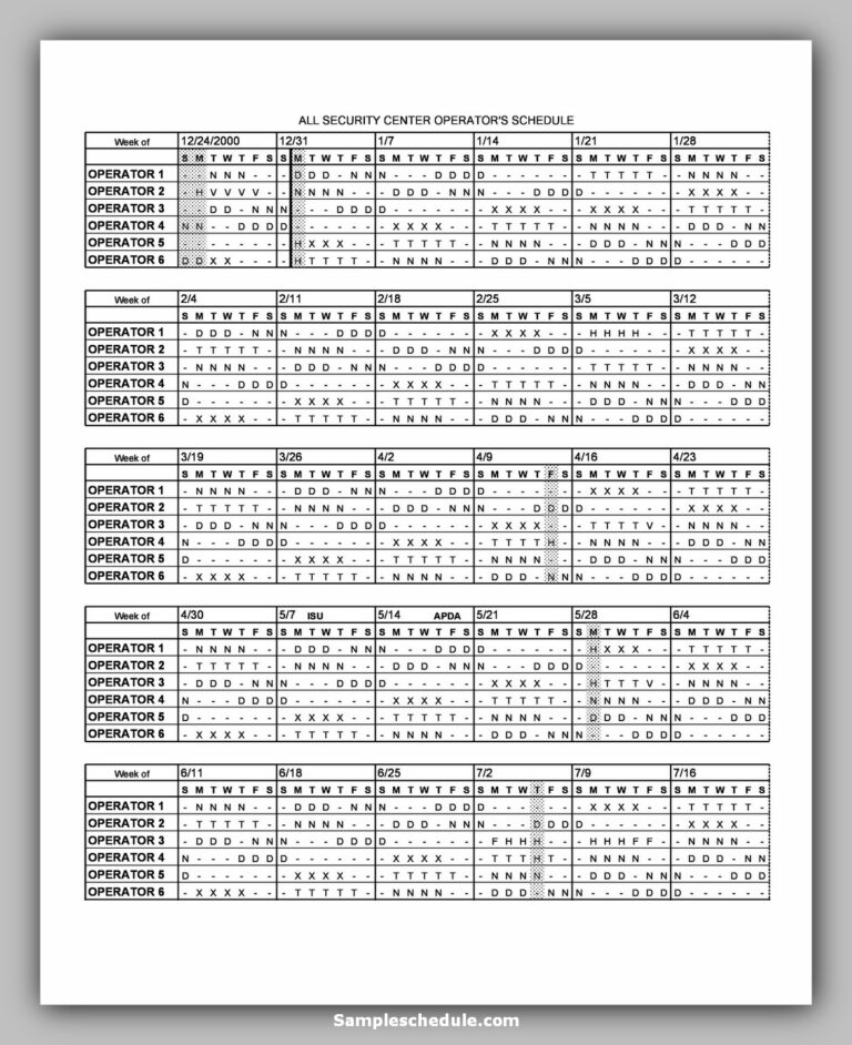 20 DuPont Shift Schedule Free - sample schedule