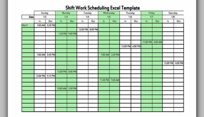 6+ Free Shower Schedule Template for Better Hygiene and Productivity ...