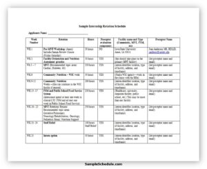 51 Free Rotation Schedule Template - sample schedule