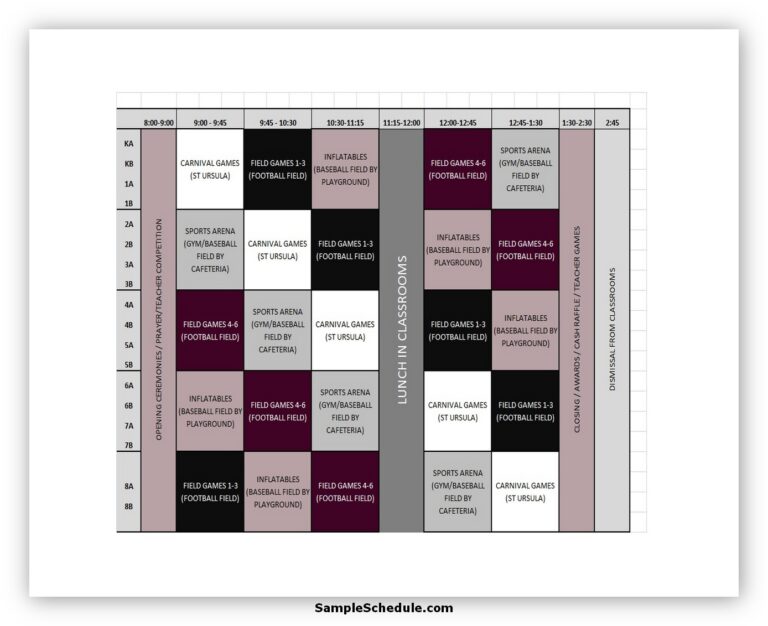 51 Free Rotation Schedule Template – sample schedule