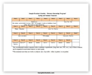 51 Free Rotation Schedule Template - sample schedule