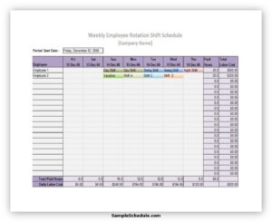 51 Free Rotation Schedule Template - sample schedule