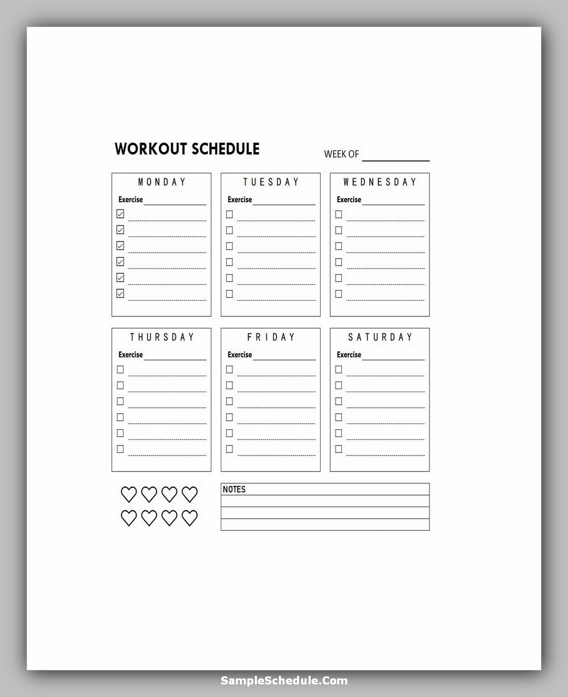 44+ Free Workout Schedule Template Excel, Word & Tips to find it ...