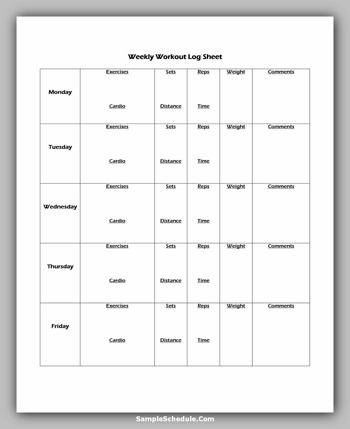 44+ Free Workout Schedule Template Excel, Word & Tips to find it ...