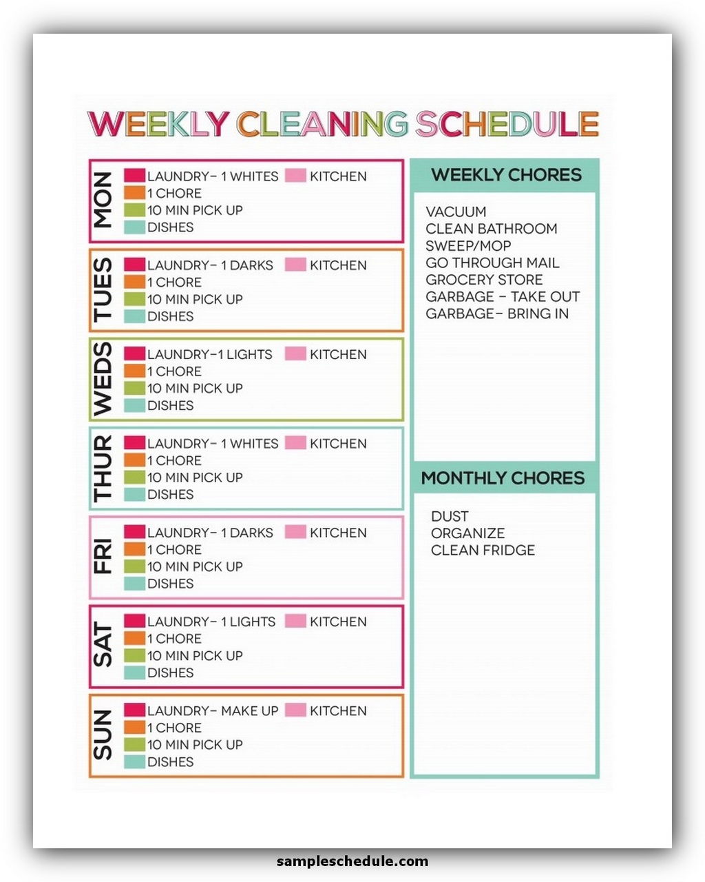 8+ Useful Cleaning Schedule Template - sample schedule 8+ Useful Cleaning Schedule Template - sample schedule