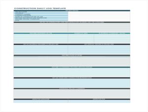 10+ Free Construction Daily Log Template - sample schedule
