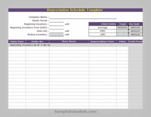 25+ Depreciation Schedule Template Excel Free to Use – sample schedule