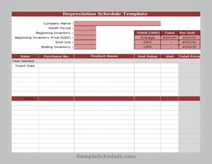 25+ Depreciation Schedule Template Excel Free to Use - sample schedule
