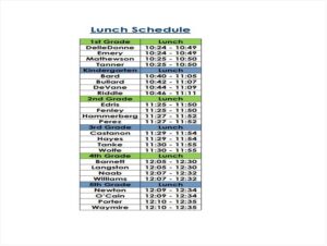 15+ Useful Lunch Schedule Template To Make A Discipline and Healthy ...