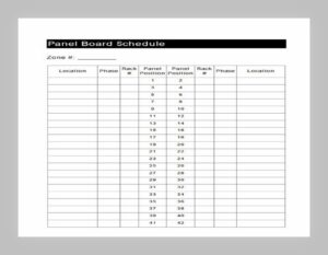 25+ Free Panel Schedule Template Excel - sample schedule
