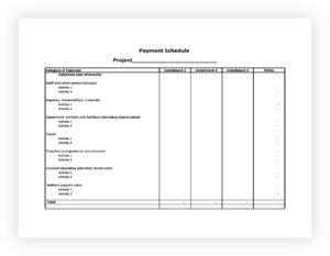 55+ Simple Payment Schedule Template (Word, Excel) – sample schedule
