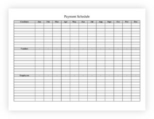 55+ Simple Payment Schedule Template (Word, Excel) - sample schedule