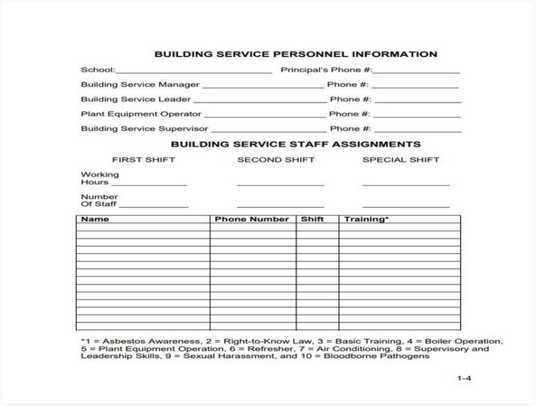 11+ Free Building Maintenance Schedule Template for Building Managers ...