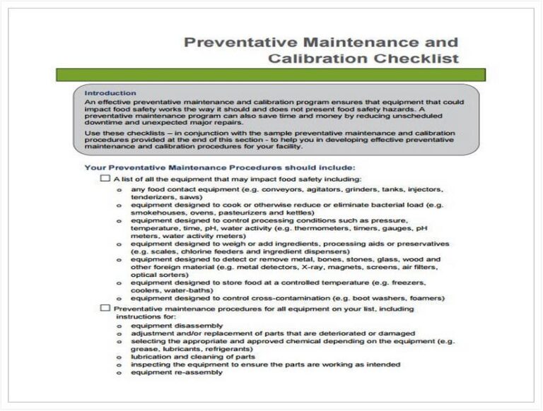 20+ Free Preventive Maintenance Schedule Template (Excel, Word & PDF ...