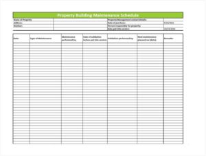 11+ Free Building Maintenance Schedule Template for Building Managers ...
