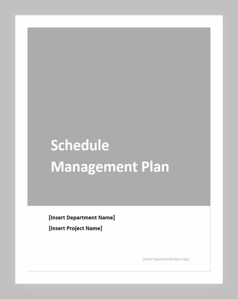 10+ Free Schedule Management Plan Template - sample schedule