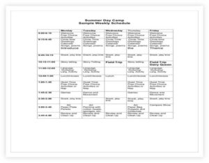20+ Best Activity Schedule Templates (PDF, Word, Excel) - sample schedule
