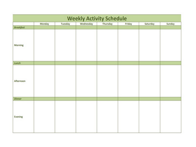 20+ Best Activity Schedule Templates (PDF, Word, Excel) - sample schedule