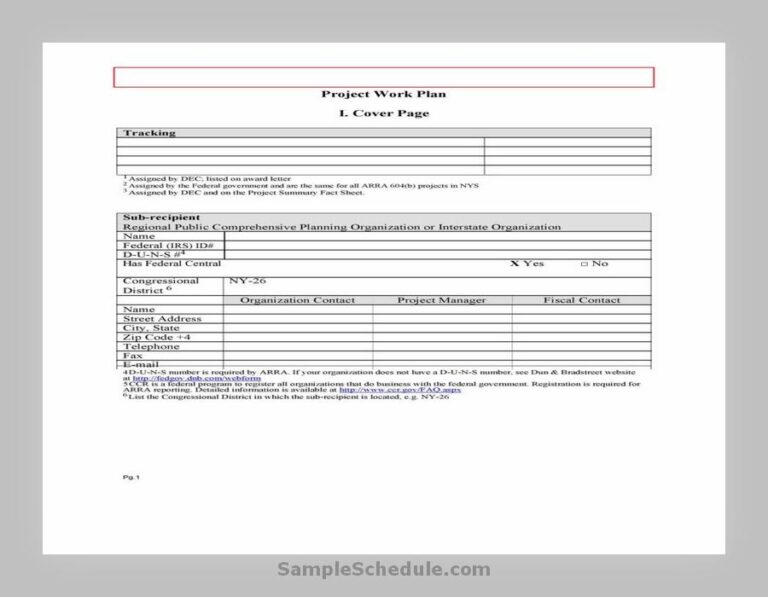 50+ Free Work Planner Template & Sample (Word, Excel ) - sample schedule