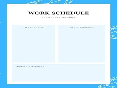 10 Free Sample Work Schedule Template - sample schedule