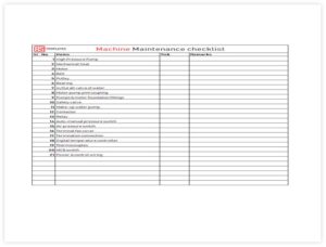 10+ Best Machine Maintenance Schedule Template (PDF WORD EXCEL ...