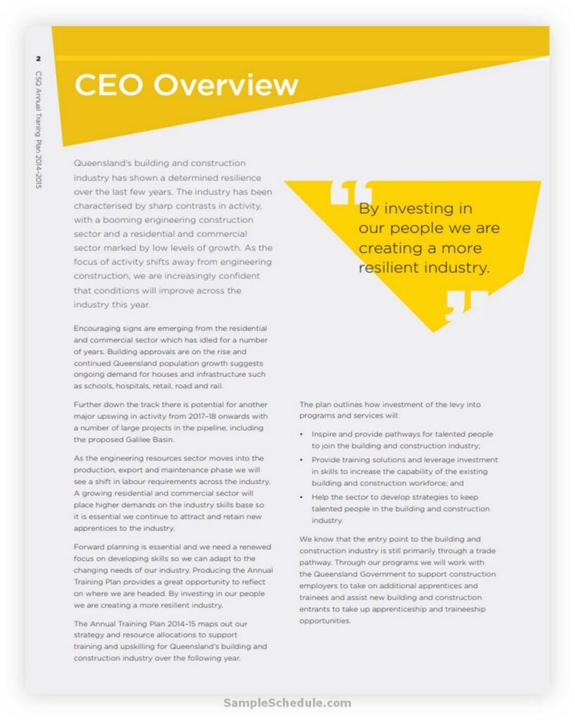 15+ Best Annual Training Plan Template [Excel, Word & PDF] – sample ...