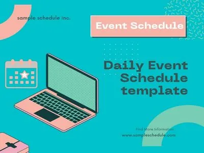 15+ Outstanding Daily Event Schedule Template - sample schedule