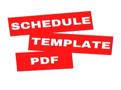 15 Extraordinary Schedule Template PDF Free - sample schedule